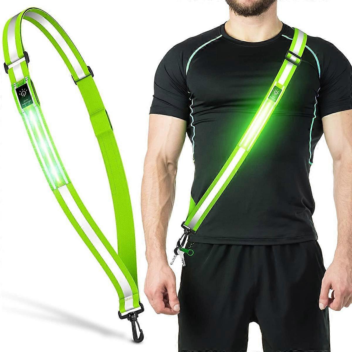 LED Reflective Belt Walking Gear,Safety Light for Walkers At Night ...