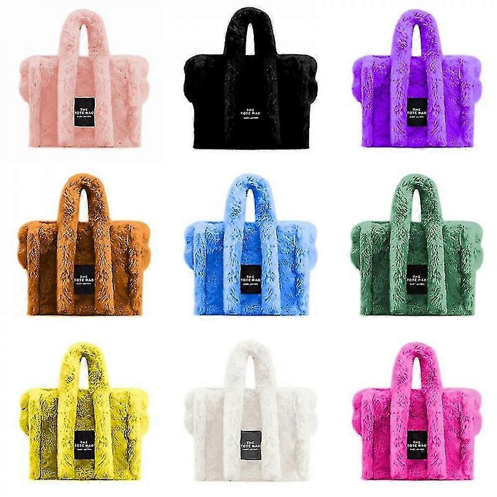 Plush Handbag, Women Furry Purse Fluffy Tote Bag For Win RWC | Fruugo UK