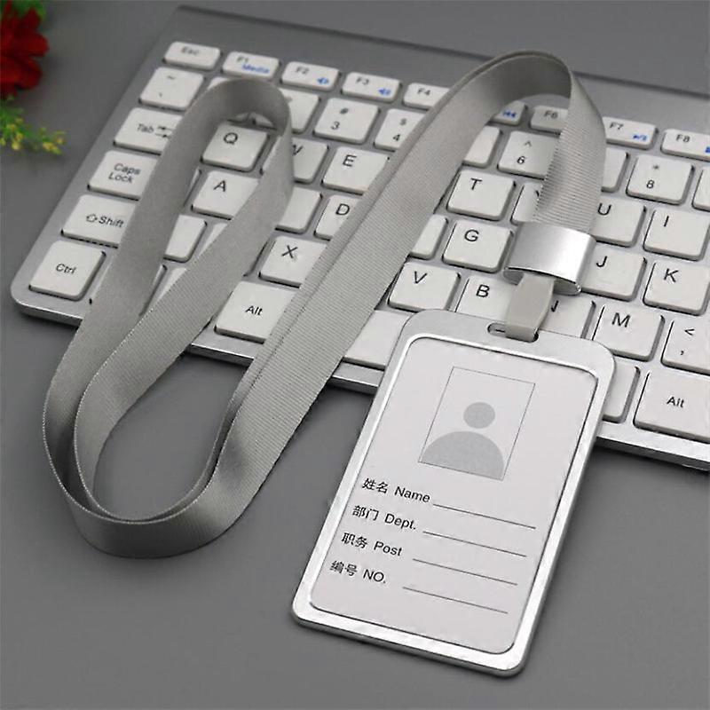 1pcs High quality Aluminium Alloy Card Holder Employee Name ID Card ...