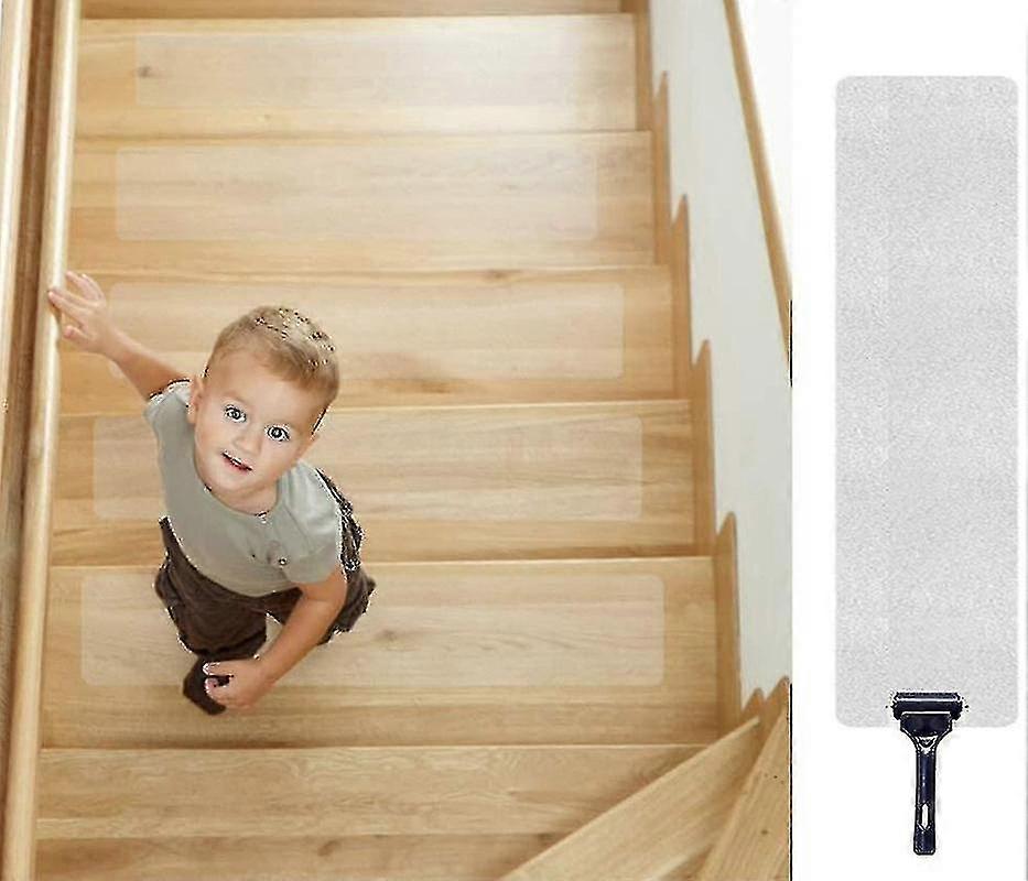 15pcs Stair Anti-slip Strips Stair with Roller Set Peva Anti-slip ...