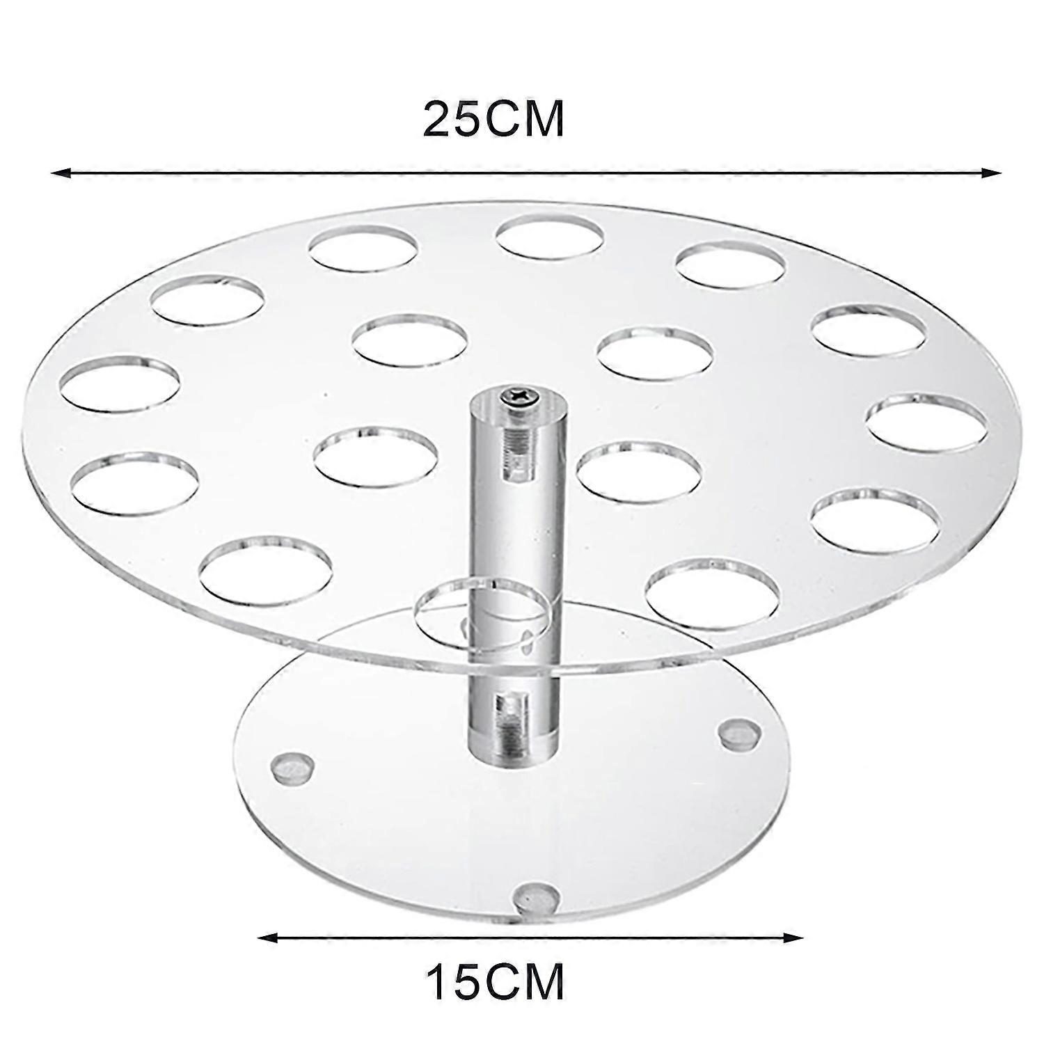 1 Set Ice Cream Cone Holder with 16 Holes Round Transparent Cream Cone ...