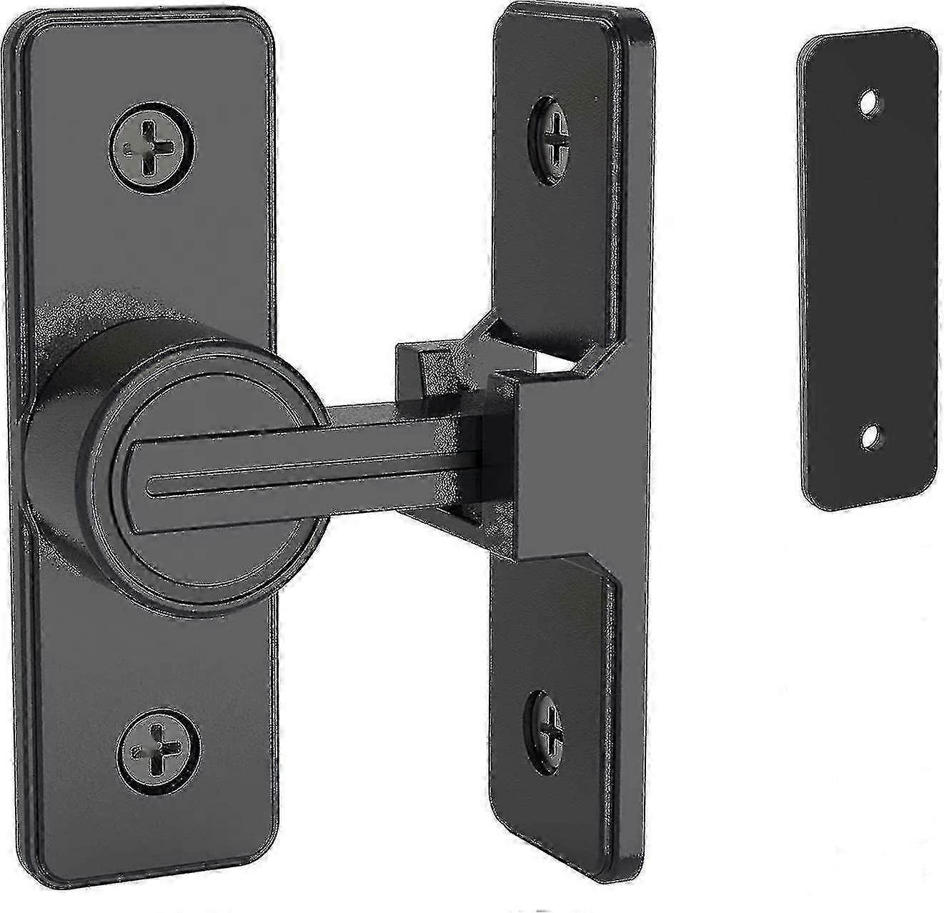 Sliding Barn Door Lock Hardware, 90 Degree Heavy Duty Gate Latches Flip Latch Safety Door Bolt ...