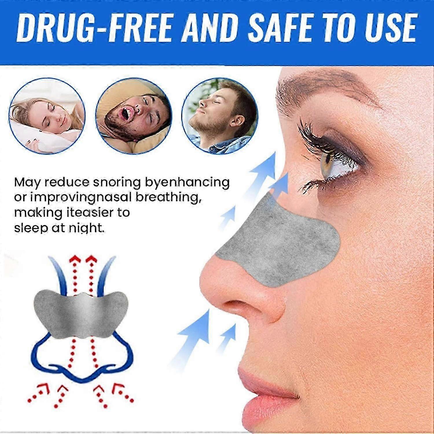 Nose Breathing Strip,Anti Snore Ventilation Nose Strips For Breathing ...