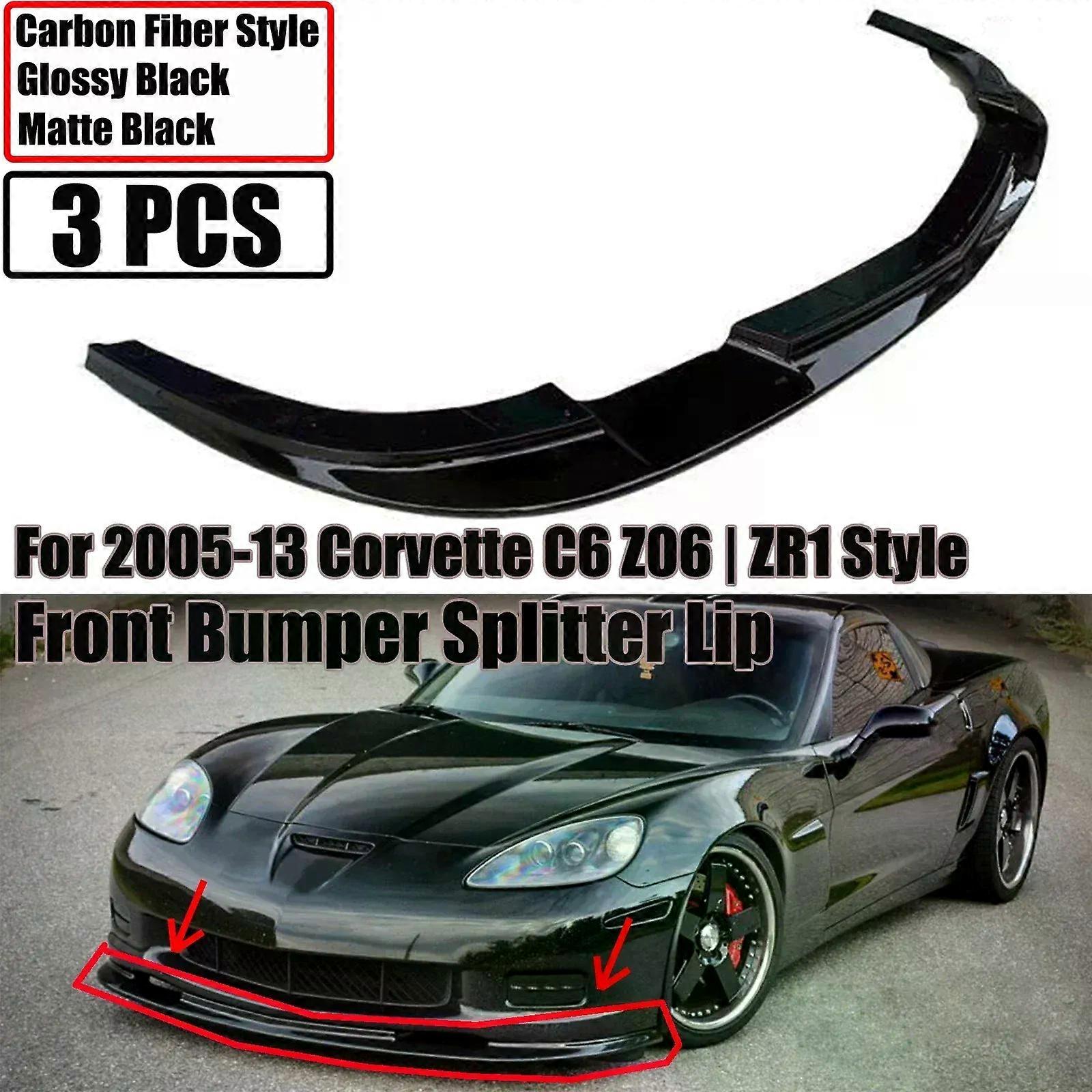 Car Front Bumper Lip Splitter Lip For Chevrolet Corvette C6 2005-2013 ...