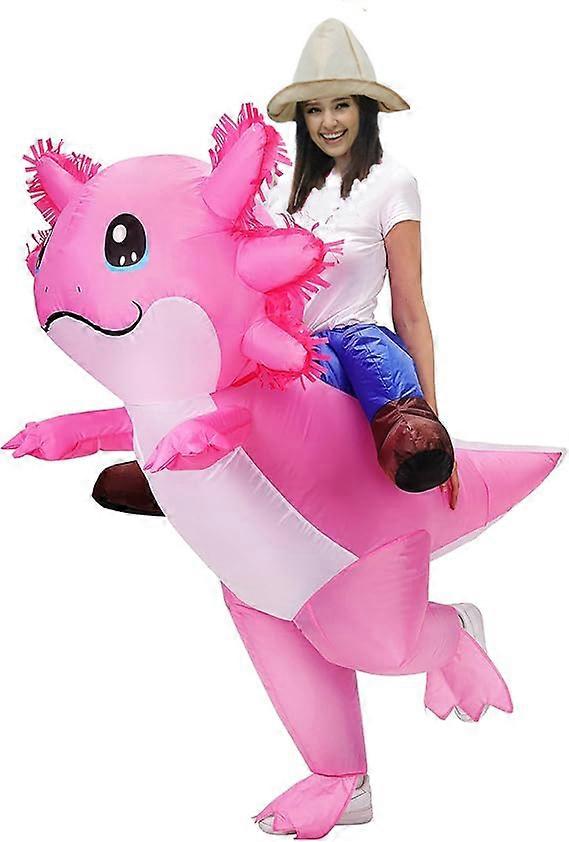 Cycling Pink Salamander Inflatable Costume, Adult | Fruugo UK
