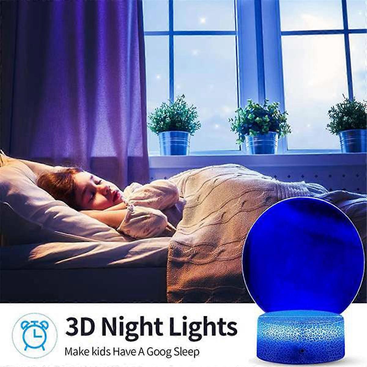 10pcs Acrylic 3D LED Lamp Base Table Night Light Base 7 Color Adjust ...