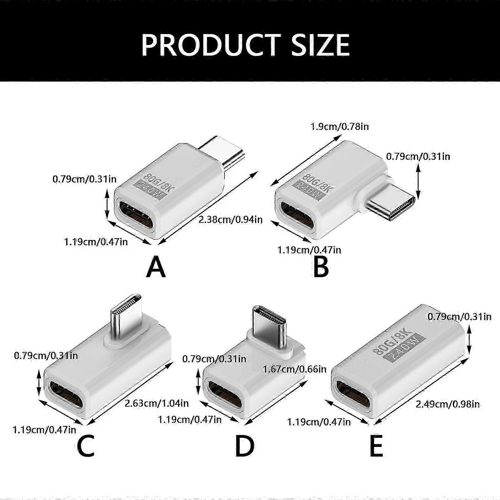 Adaptador USB 4.0 compatible con Thunderbolt 4/5 que admite suministro de energía de 240 W ...