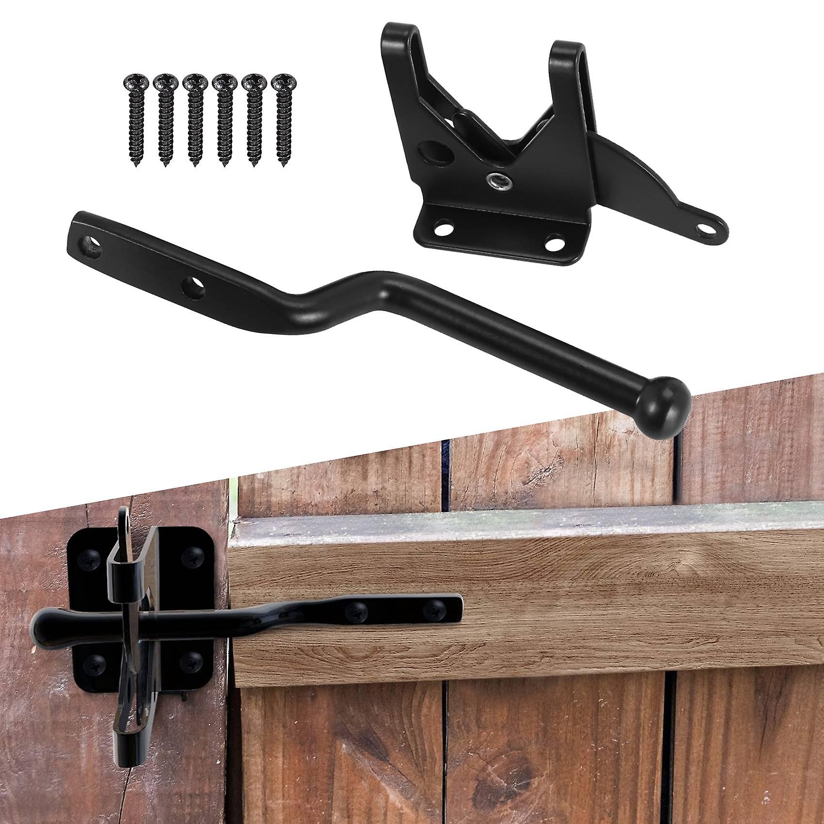 2pcs Self Locking Gate Latch Automatic Gravity Lever Fence Gate Lock ...