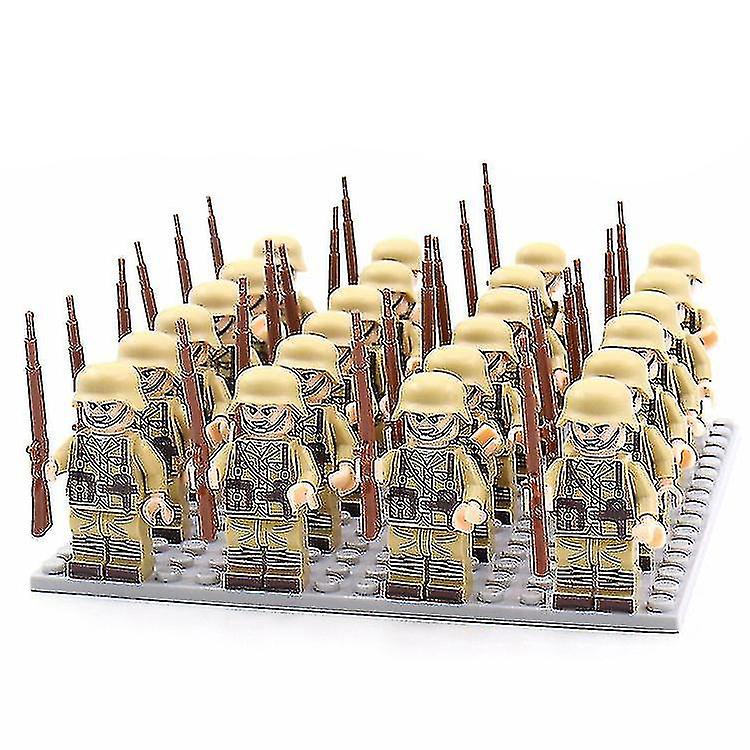 24 Pcs Figures Building Blocks - France German Soviet Us Uk Soldiers ...