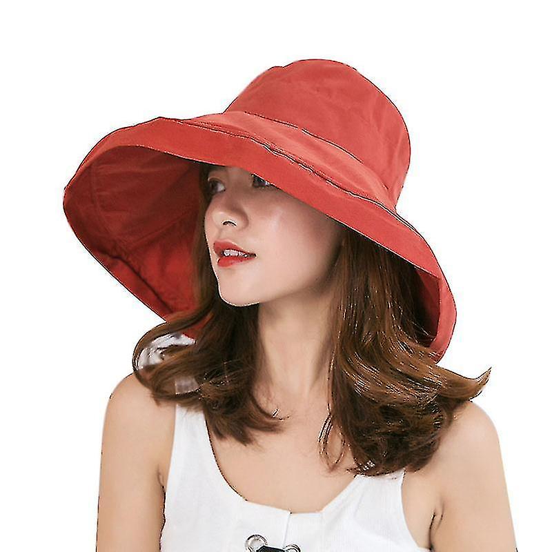 Kvindernes solhat med uv-beskyttelse foldbar bred rand udendørs solhat ...
