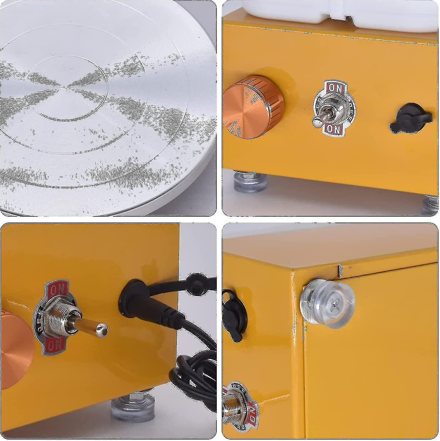 Mini Pottery Wheel, Electric Pottery Machine 2000rpm Ceramic Wheel Machine Turntable Diy Clay ...