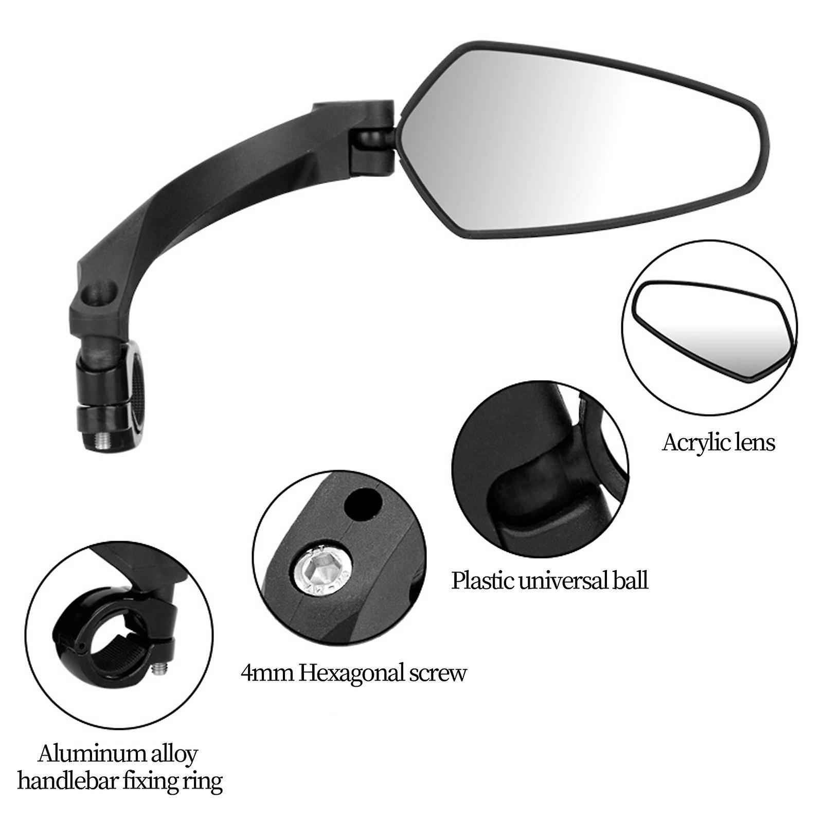 Road Bike Mirror Bicycle Rear View Mirrors Adjustable Rotatable Safe ...