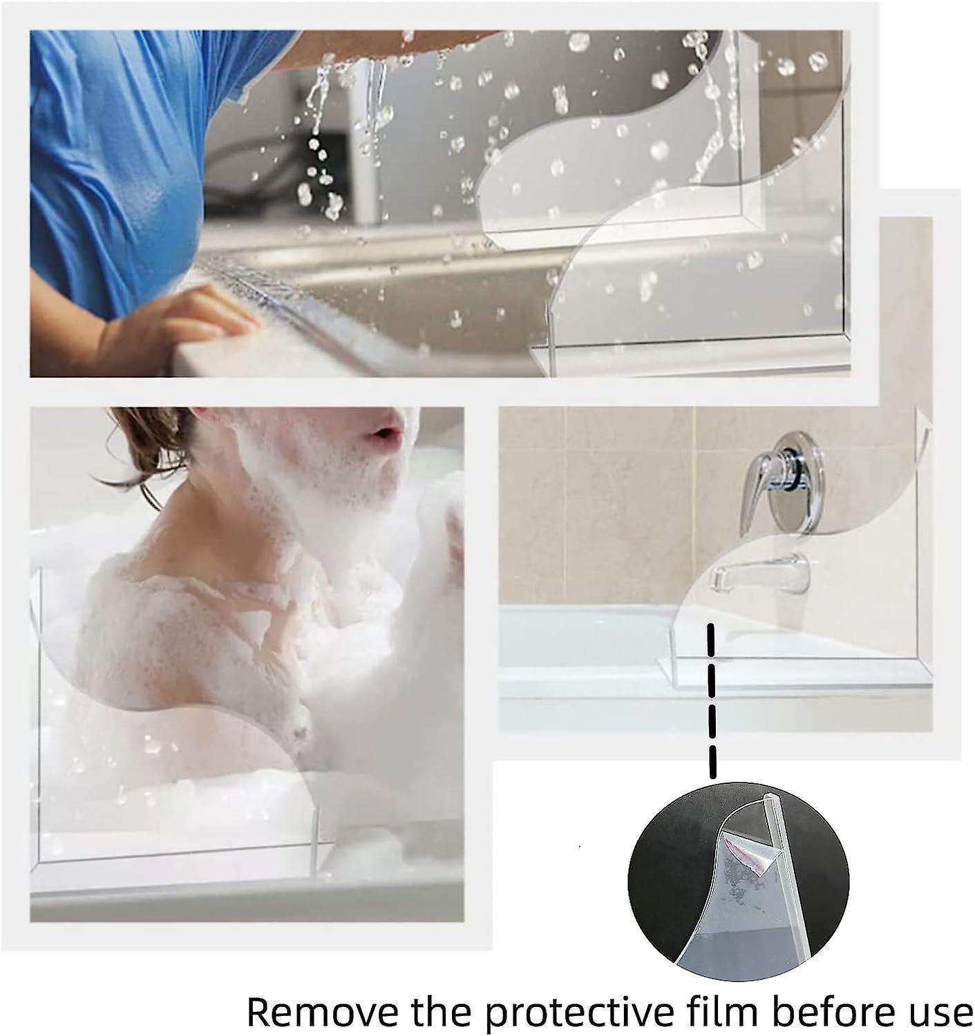 2 Pieces Shower Splash Guard - Shower Corner Water Guard To Keep Water ...