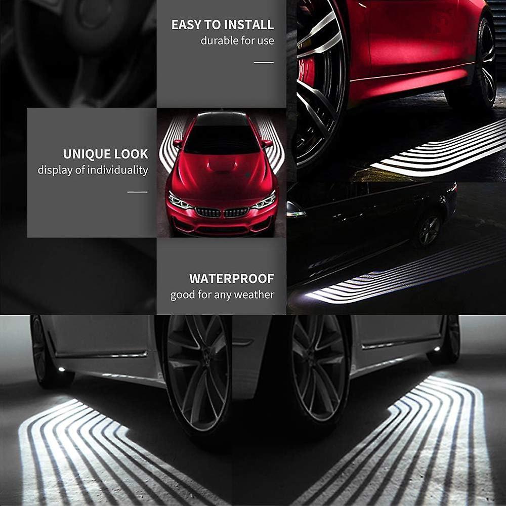 Universal Car Door Welcome Lights Led Angel Wings Light Neon Ground ...