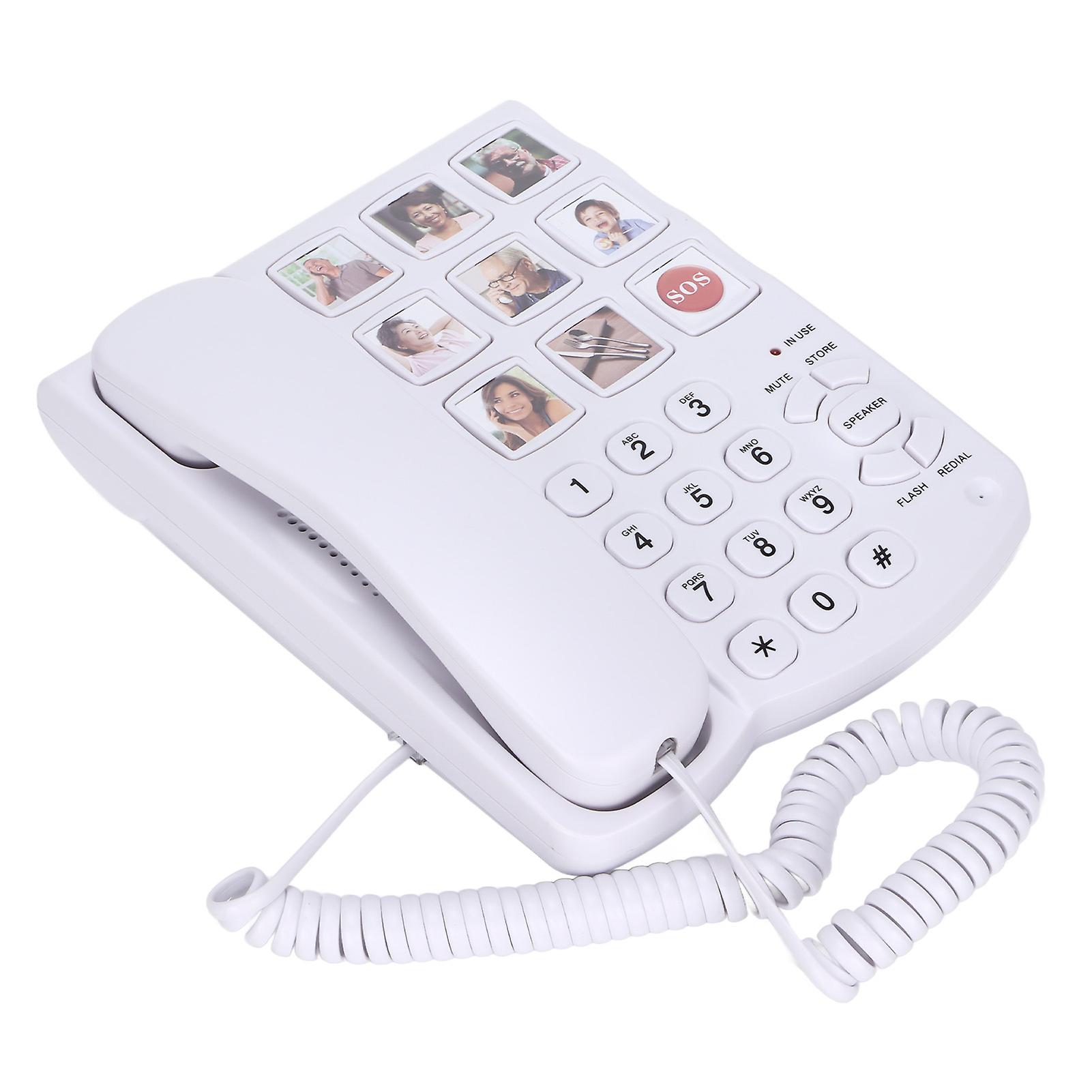 Amplified Photo Memory Corded Landline for Seniors Elderly | Fruugo UK
