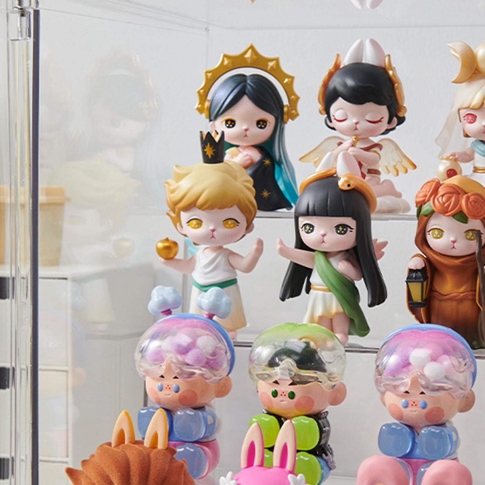 Showcase Transparent Stackable Storage Case Dustproof Container Display ...