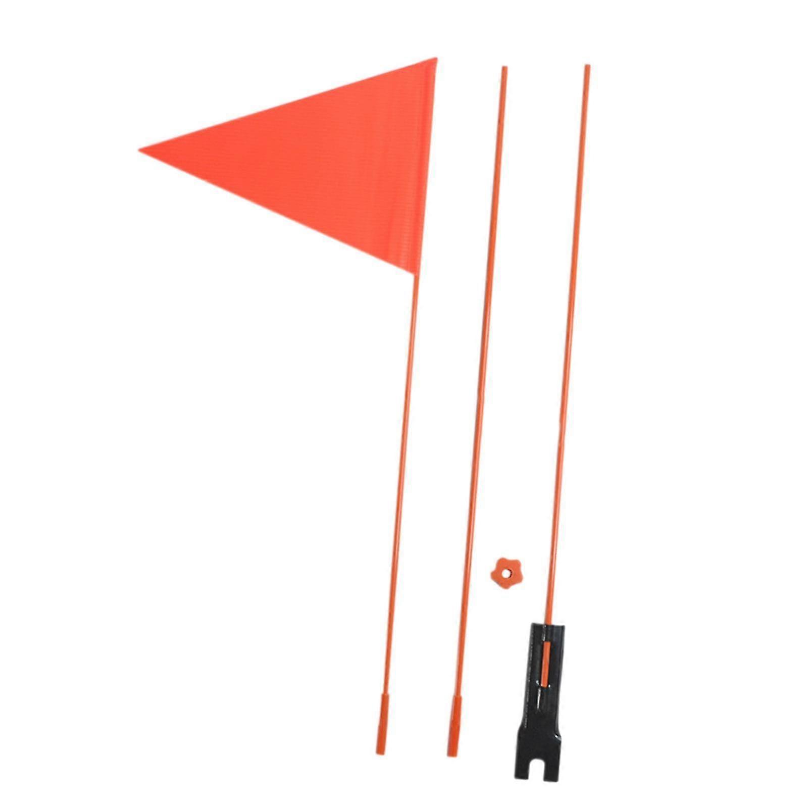 Bike Safety Flag Pennant High Visibility Fittings Red Fiberglass Bike ...