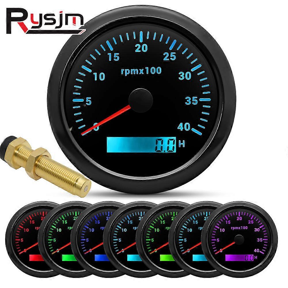 85MM Diesel Engine Tachometer Sensor RPM Gauge REV Counter 4000RPM ...