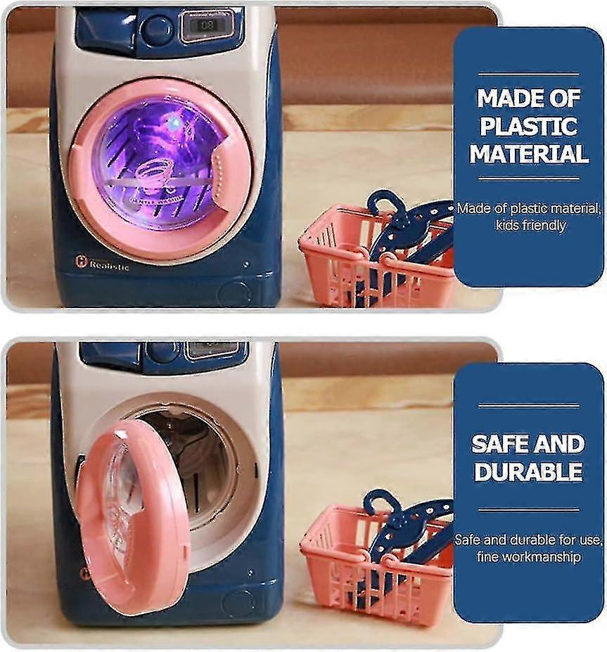 Babys Toys Washing Machine Toy, Kids Laundry Set Pretend Play Washing ...