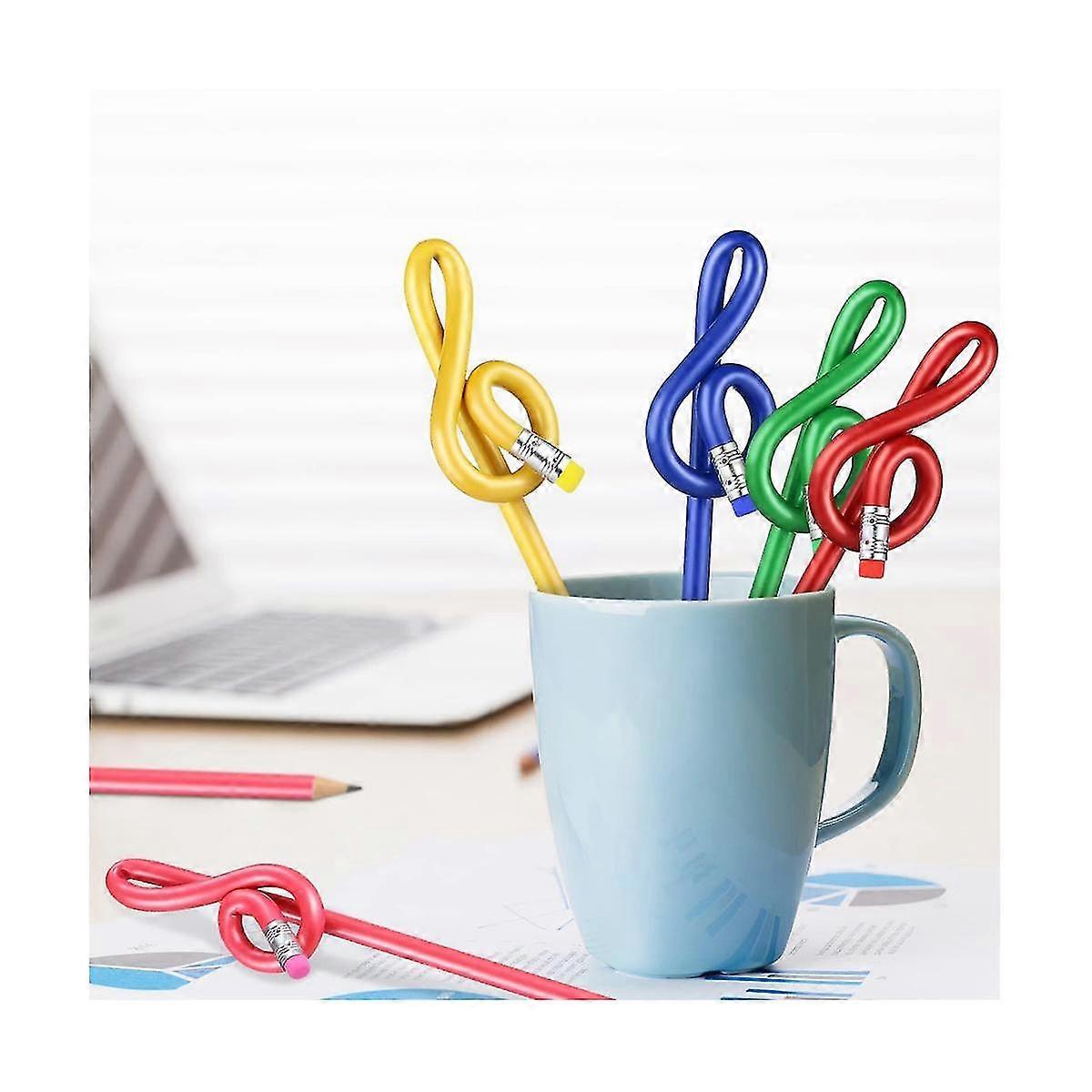 20pcs Pencil With Erasers Musical Notes Writing Pencils Stationery ...