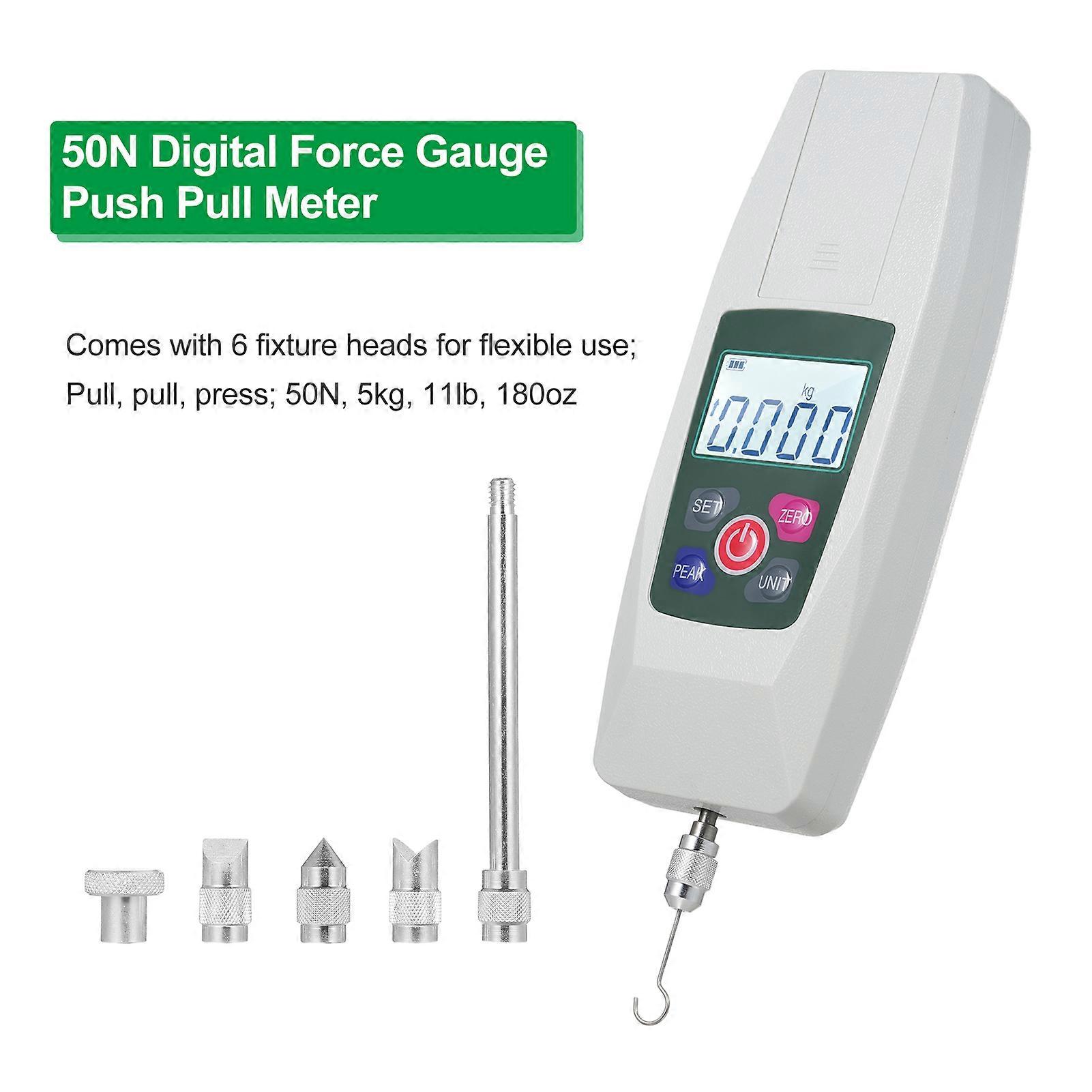 Digital Force Gauge Automatic Shutdown Push and Pull Meter Dynamometer ...