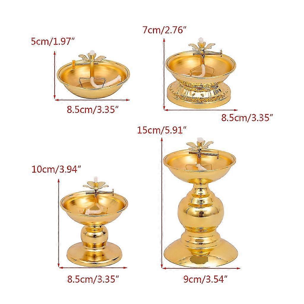 Oil Lamp Alloy Butter Lamp Home Worship Ever-burning Lamps Buddhist ...