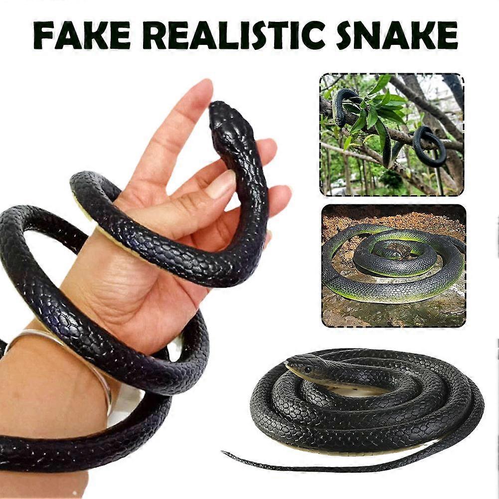 Fake Realistic Snake Lifelike Real Scary Rubber Trick Toy Prank Party ...