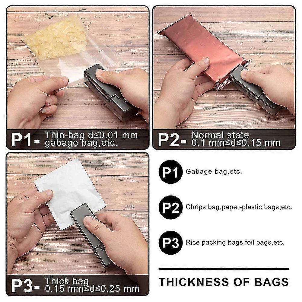 Mini Bag Sealer-2In1 Portable Rechargeable Handheld Vacuum Heat Sealers ...