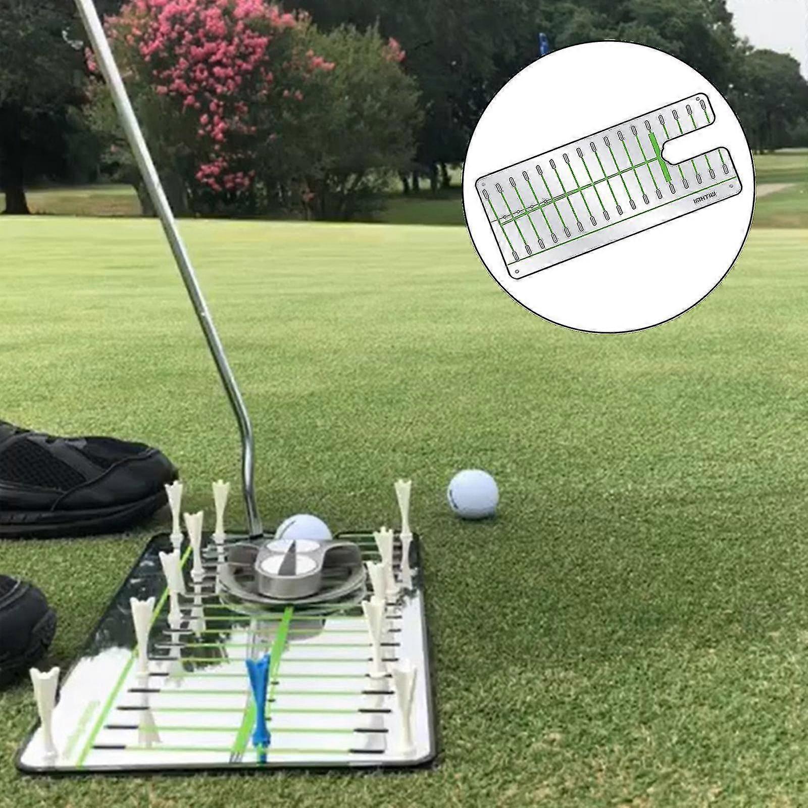 Golf Putting Alignment Mirror Exercise Training Aid Teaching Equipment ...