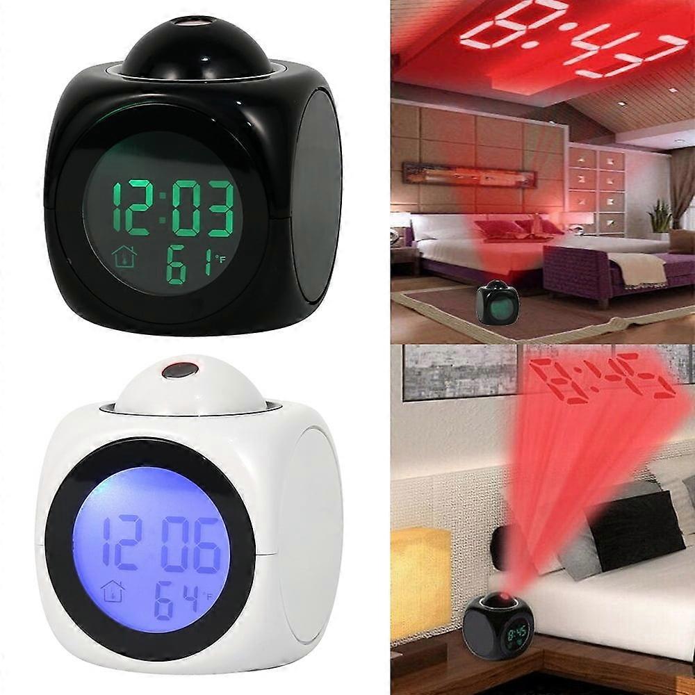 Multifunction Digital Projection Alarm Clock Voice Talking LCD ...