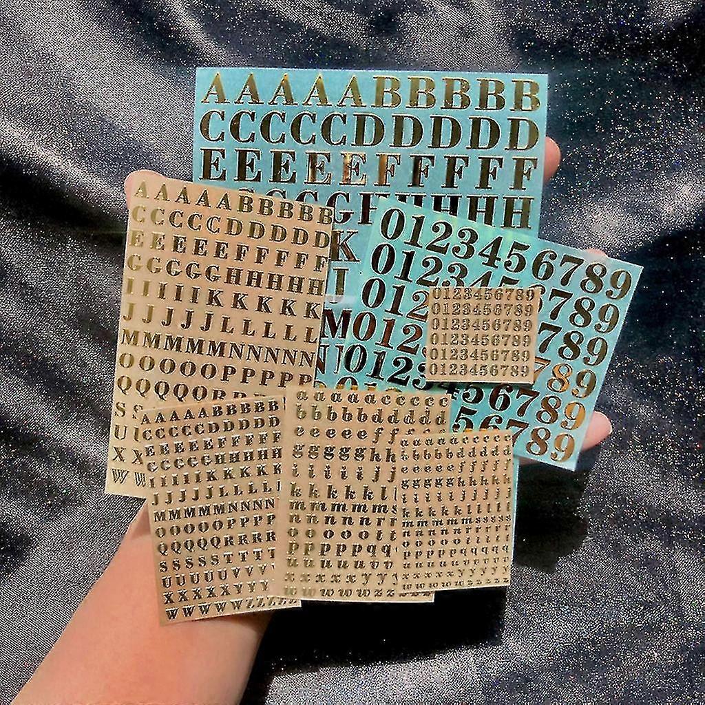 Uppercase Letter Glitter Numbers Stickers Self-adhesive 26 Letters Diy ...