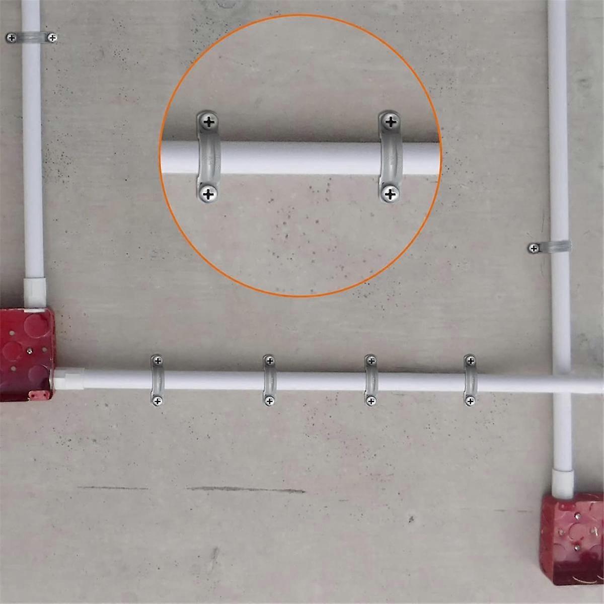 PVC Pipe with Double Hole Plastic Conduit with Pipe Clamp Conduit Clamp ...