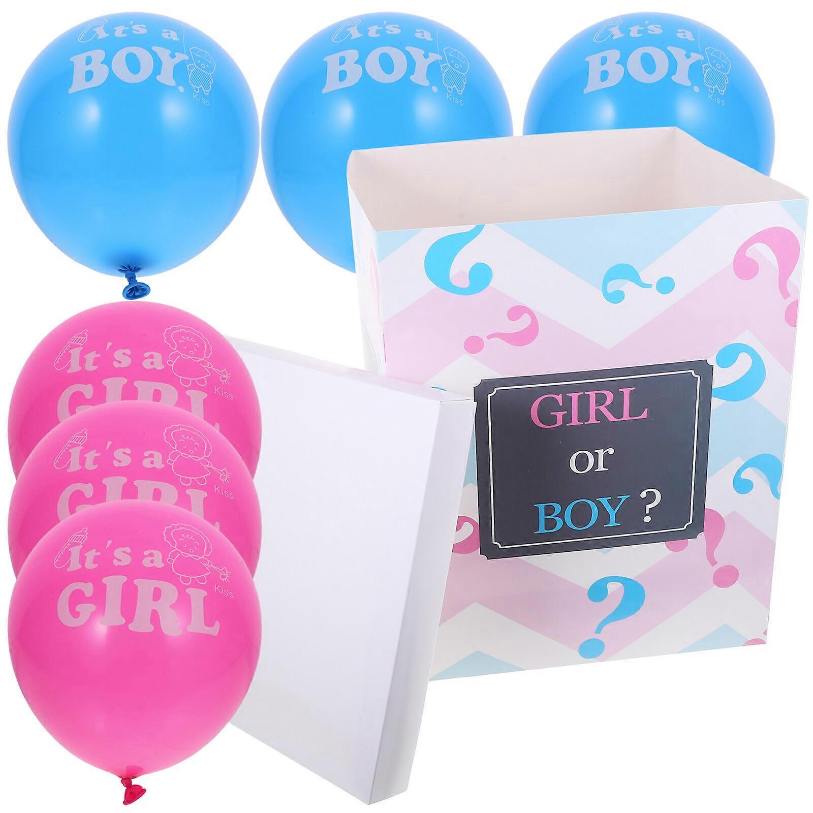 1 Set Gender Reveal Balloon Box Baby Shower Boy Girl Gender Reveal ...