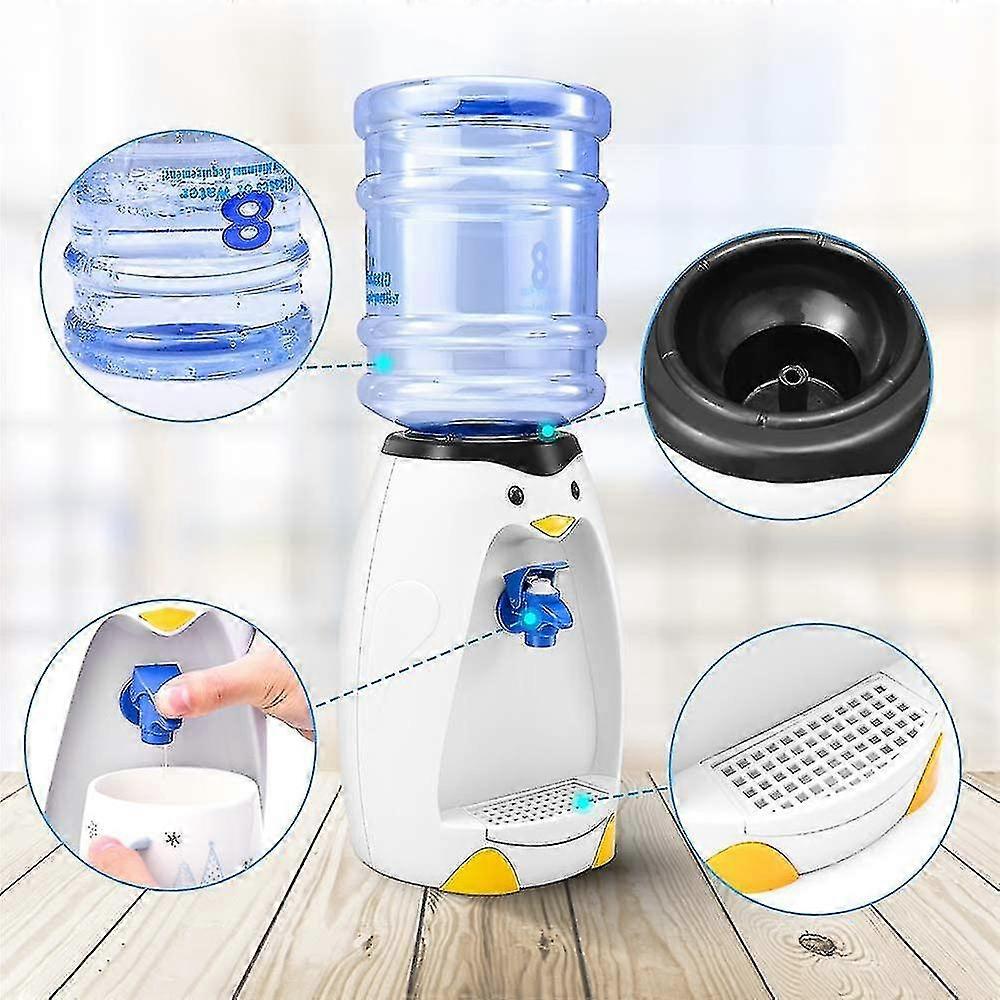 2.5l Mini Cute Penguin Water Dispenser With Water Bucket Drink 8 Water ...
