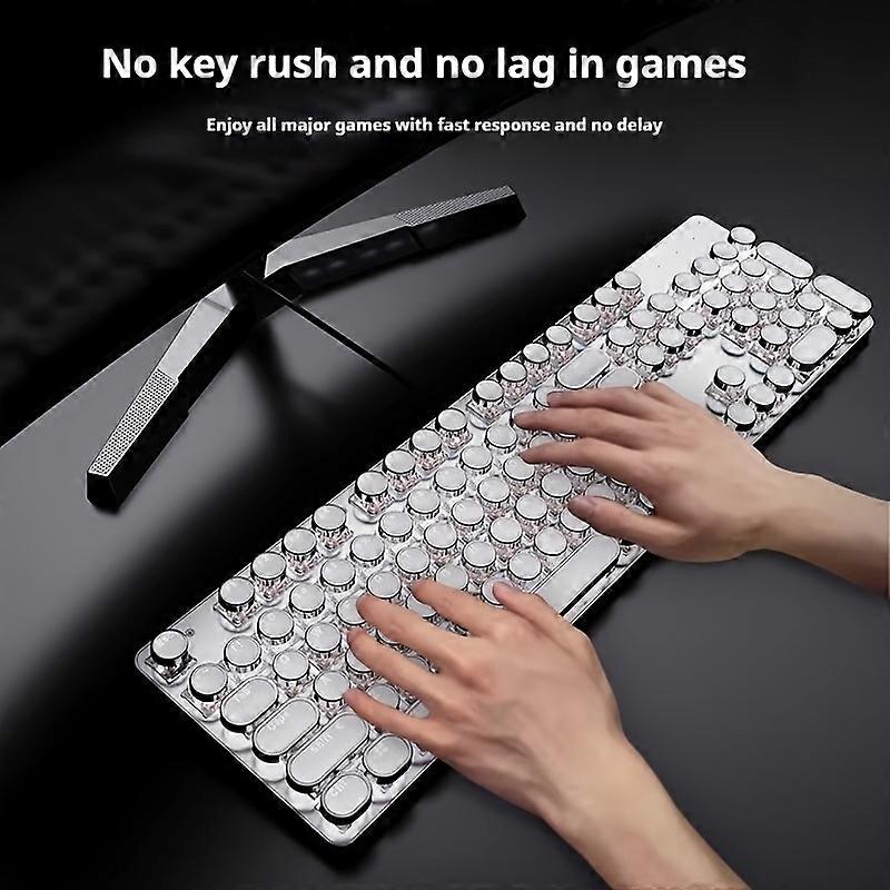 Type A EWEADN TK100 Punk Wired Keyboard Computer Laptop Mechanical Keyboard | Fruugo UK