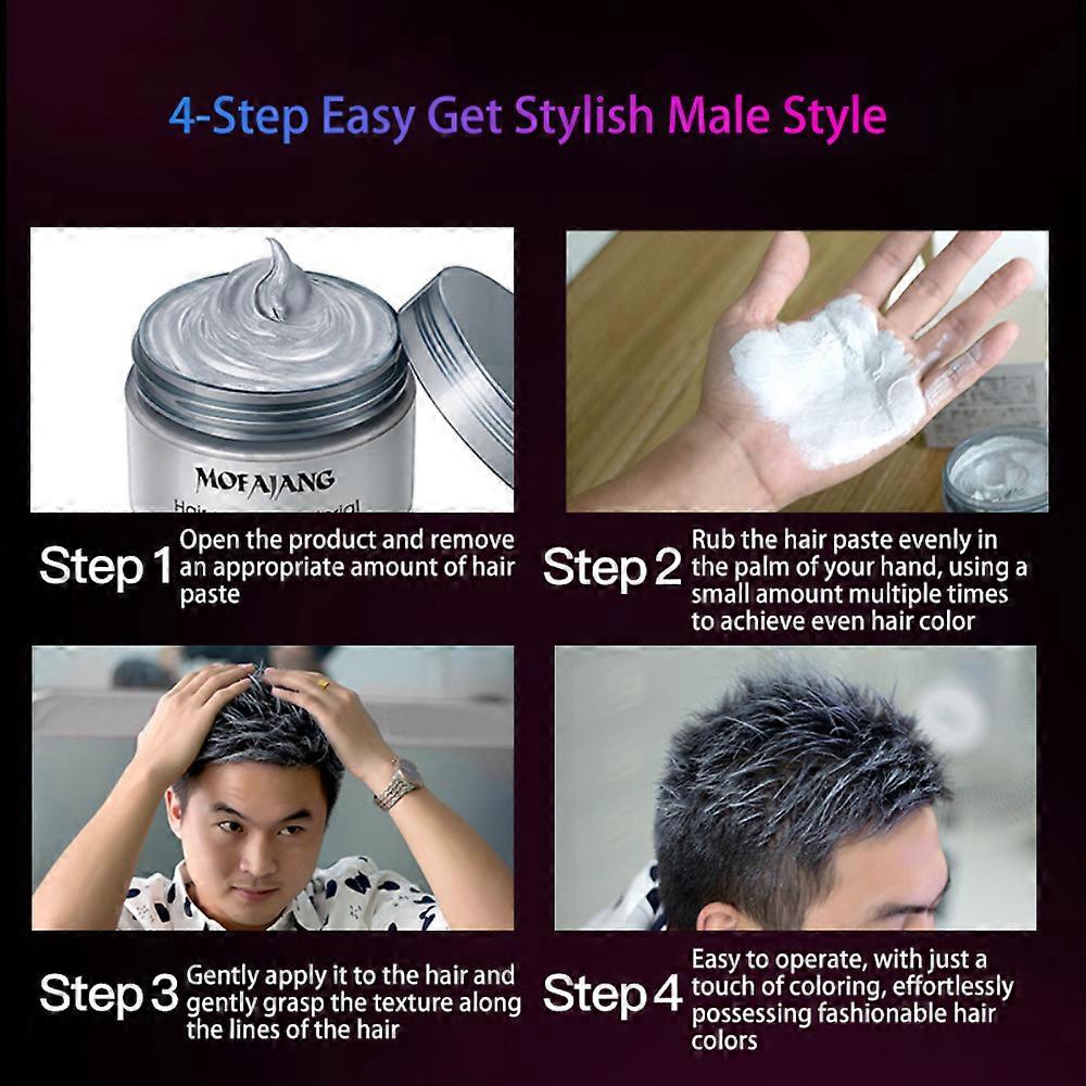 Mofajang 9 Colors Unisex Hair Color Wax Mud Dye Styling Cream Diy ...