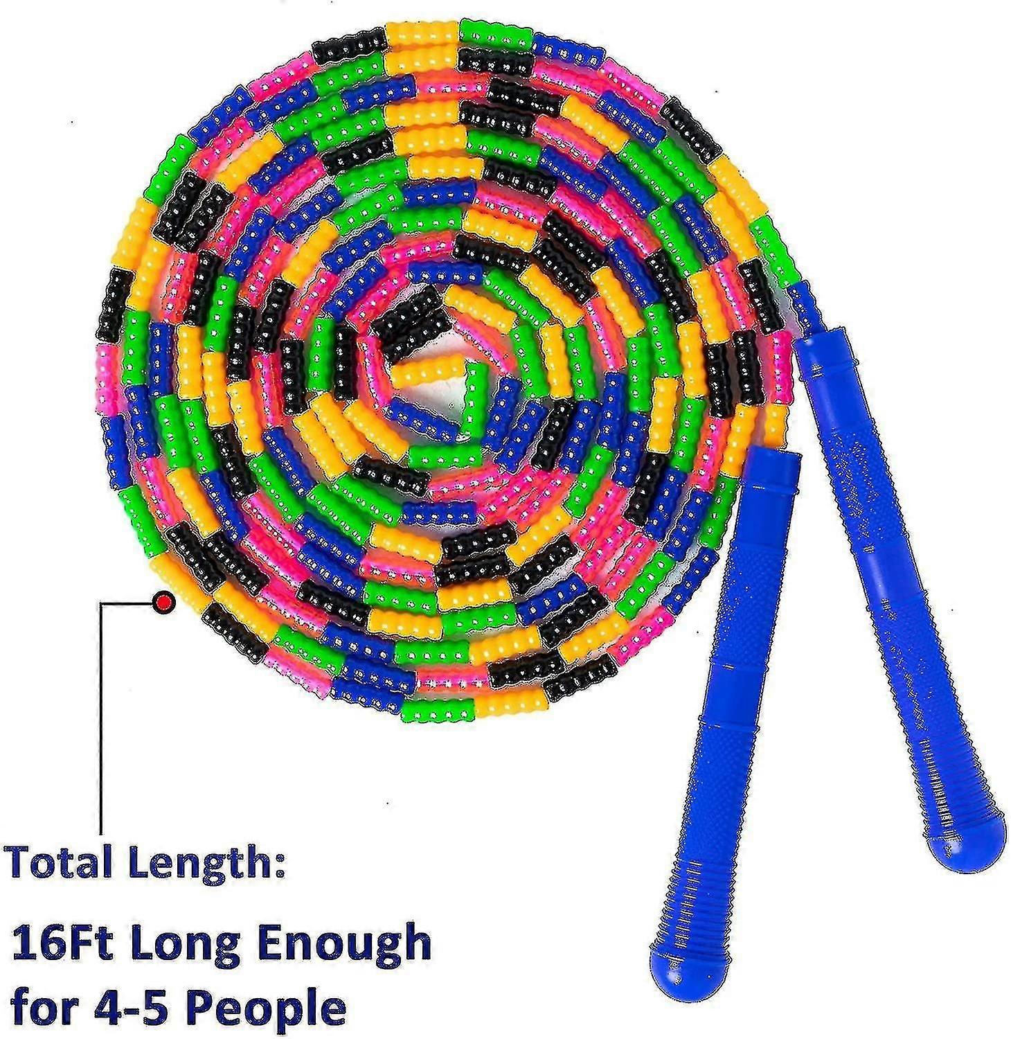 Double Dutch Jump Rope, Adjustable Length, 16ft 2-Pack Beaded Skipping ...