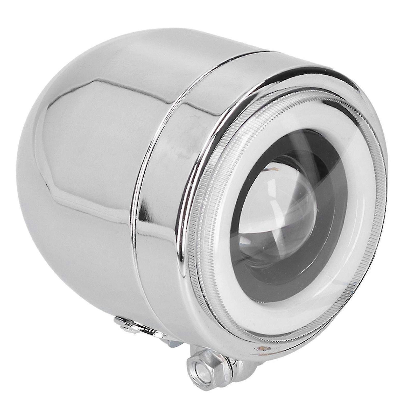 Universal 4.25in LED Headlamp with Round Angel Eyes - High/Low Beam ...