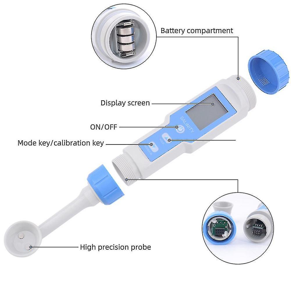 Salinity Meter, Ip67 Waterproof Salinity Meter Tester For Food High ...