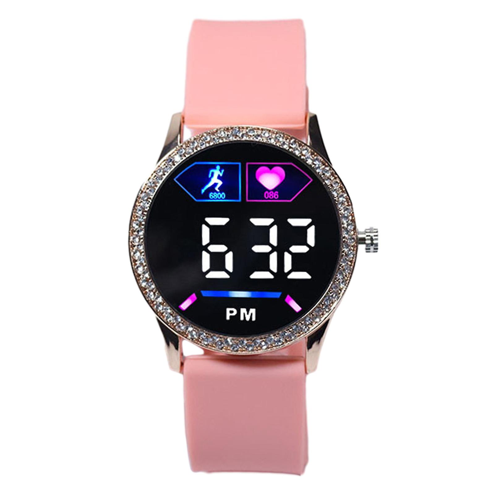 Unisex Couple Watch Digital Watch Button Type Soft Adjustable Silicone ...