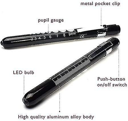 Led Penlight With Pupil Gauge And Ruler Detector Torch Tactical ...