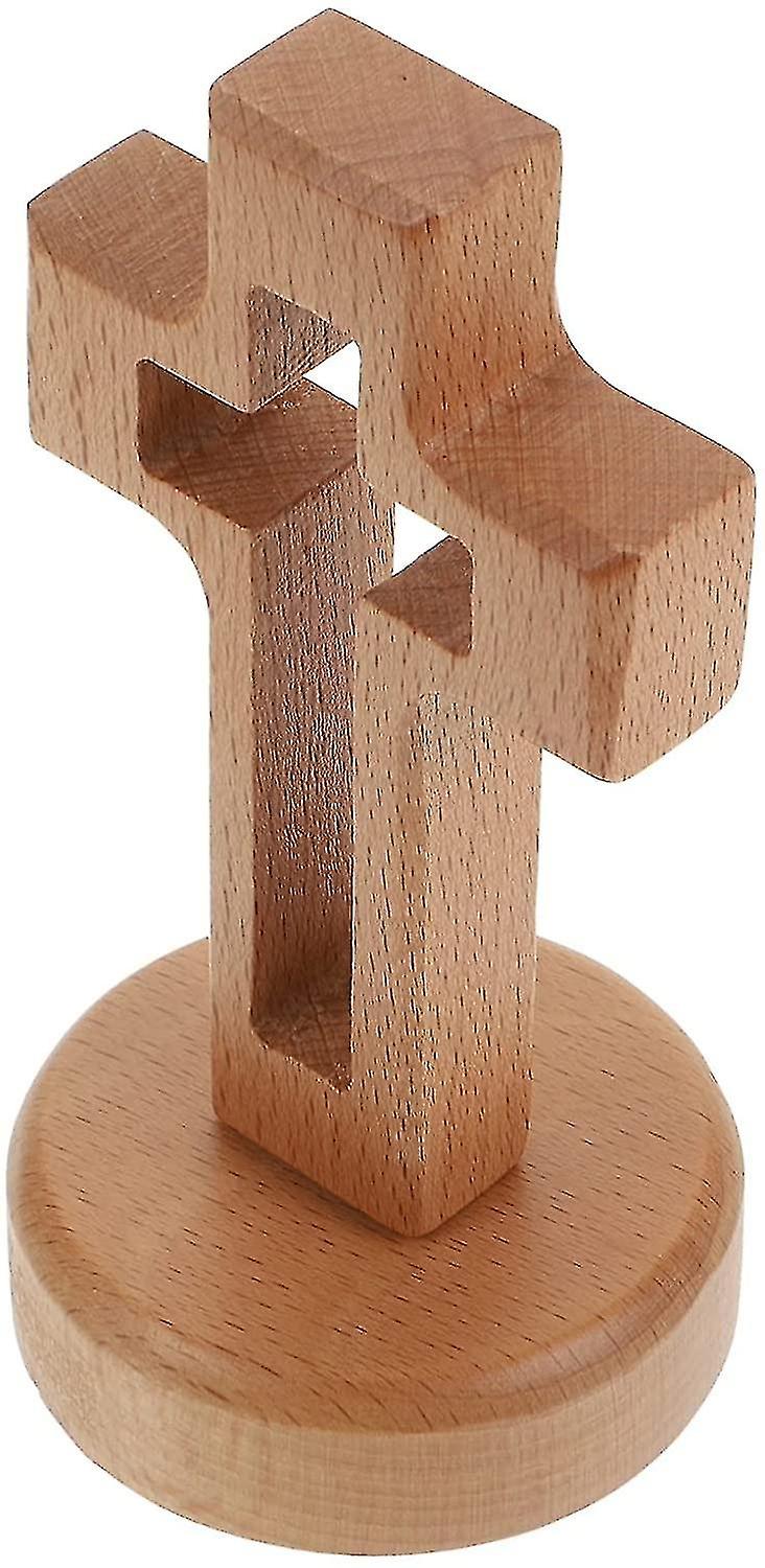 Wood Standing Cross Decor Wood Religious Table Alter Standing Table ...