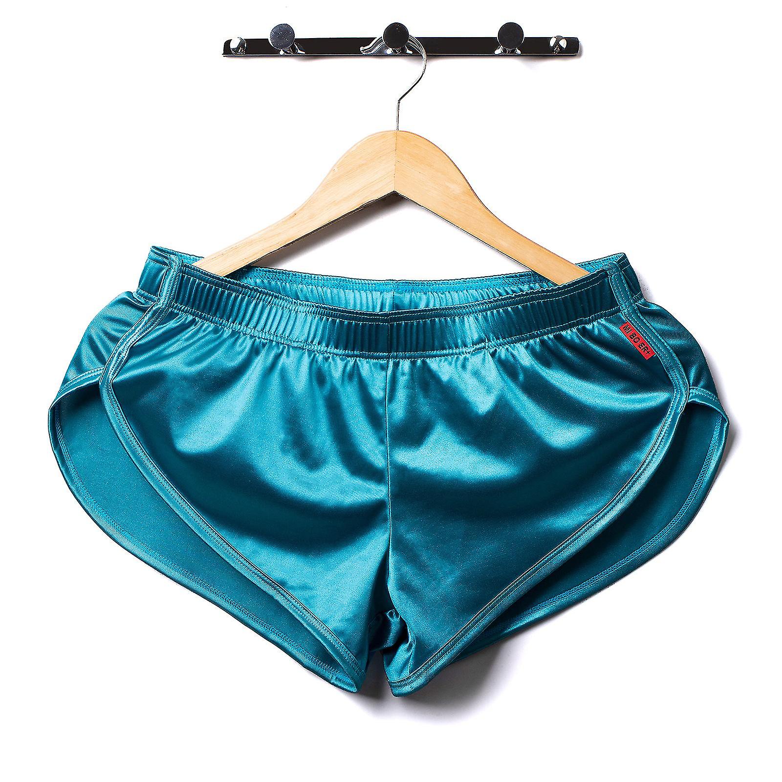 Underwear Boxers Men's Sexy Boxer Trunks Smooth Satin Pajamas Shorts ...