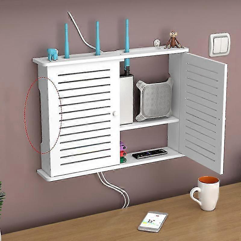 Wireless Wifi Router Boxes Wooden Box Cable Plus Wire Bracket Wall ...