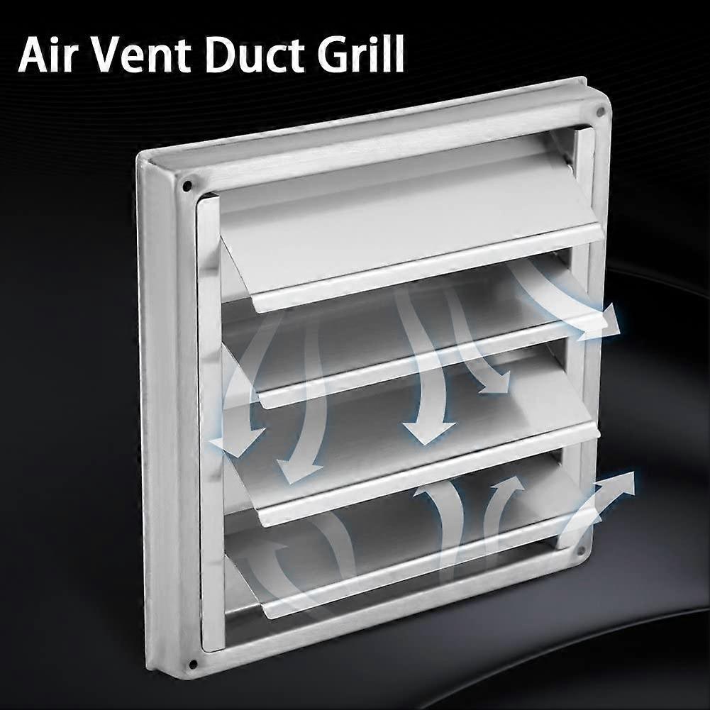 100mm Stainless Steel Square Cover Grille Wall Air Duct Ventilation ...