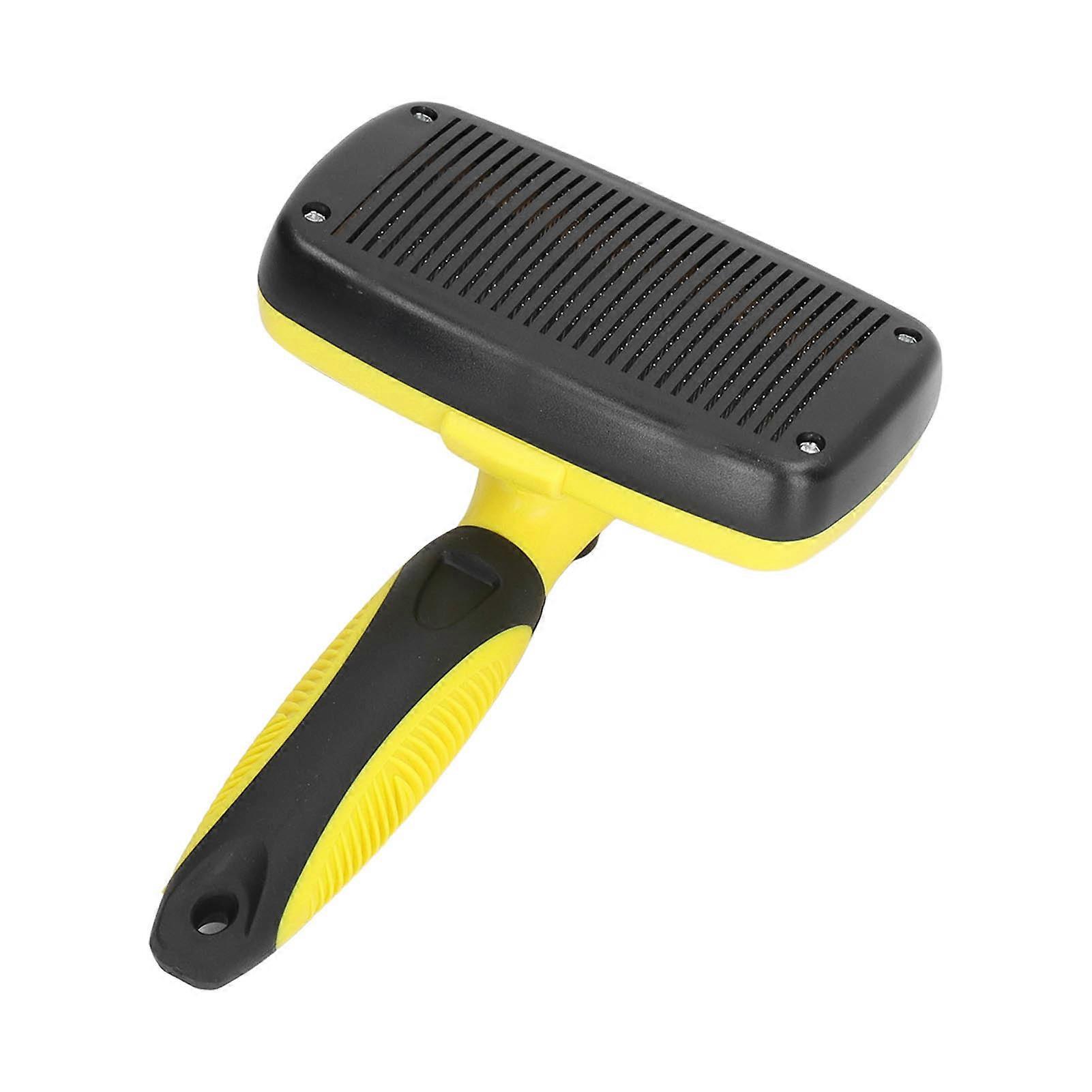 Pet Slicker Brush Comb Self Cleaning Buttons Remove Floating Hair ...