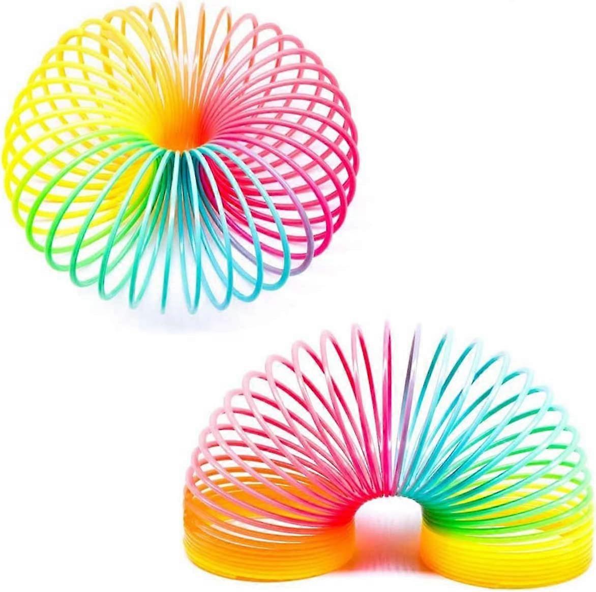 Jumbo Rainbow Coil Spring Toy, Classic Novelty and Colorful Neon ...