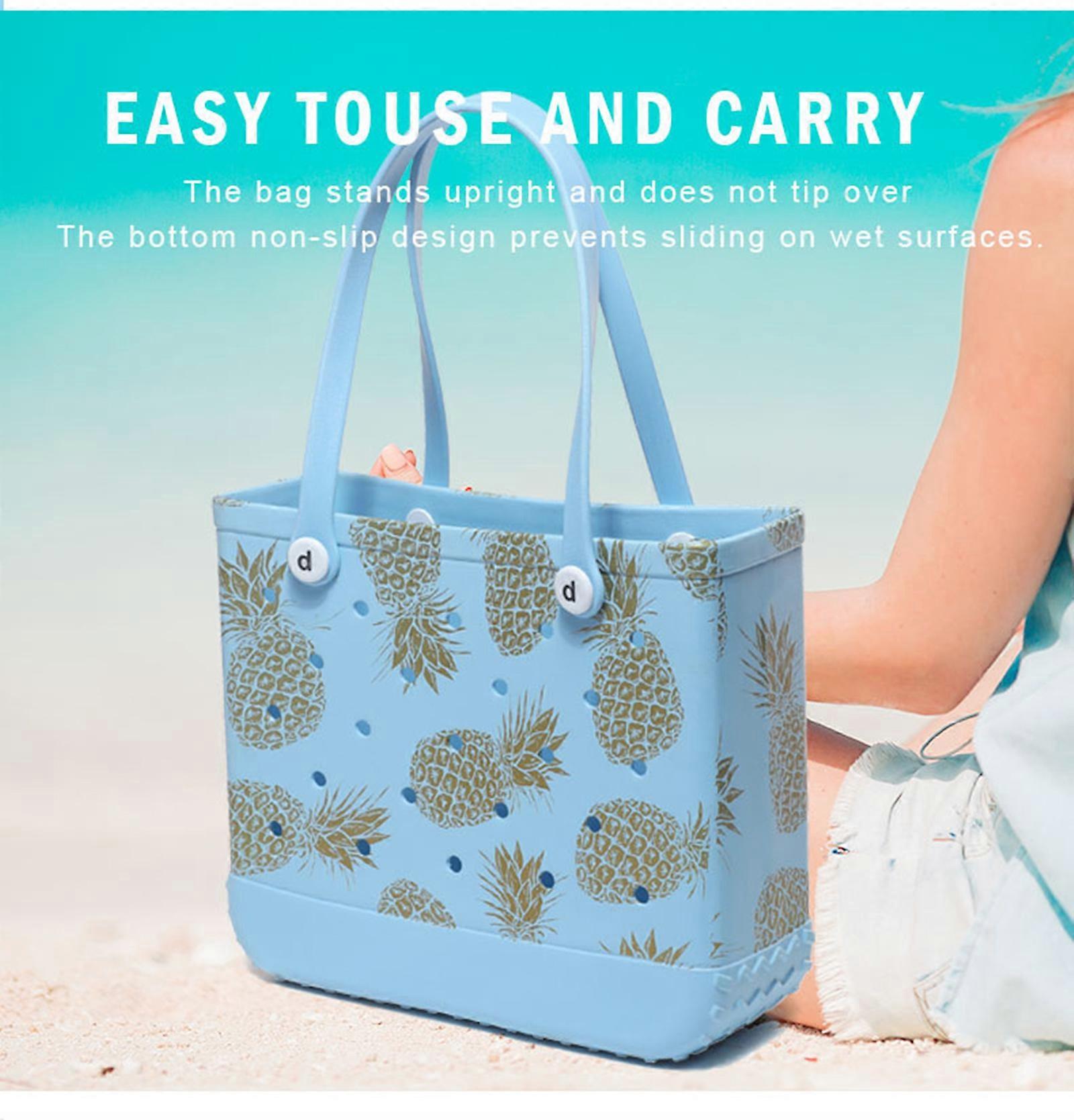Large Tote Bag Waterproof Washable Rubber Beach Bags Sandproof Outdoor EVA Portable Travel ...