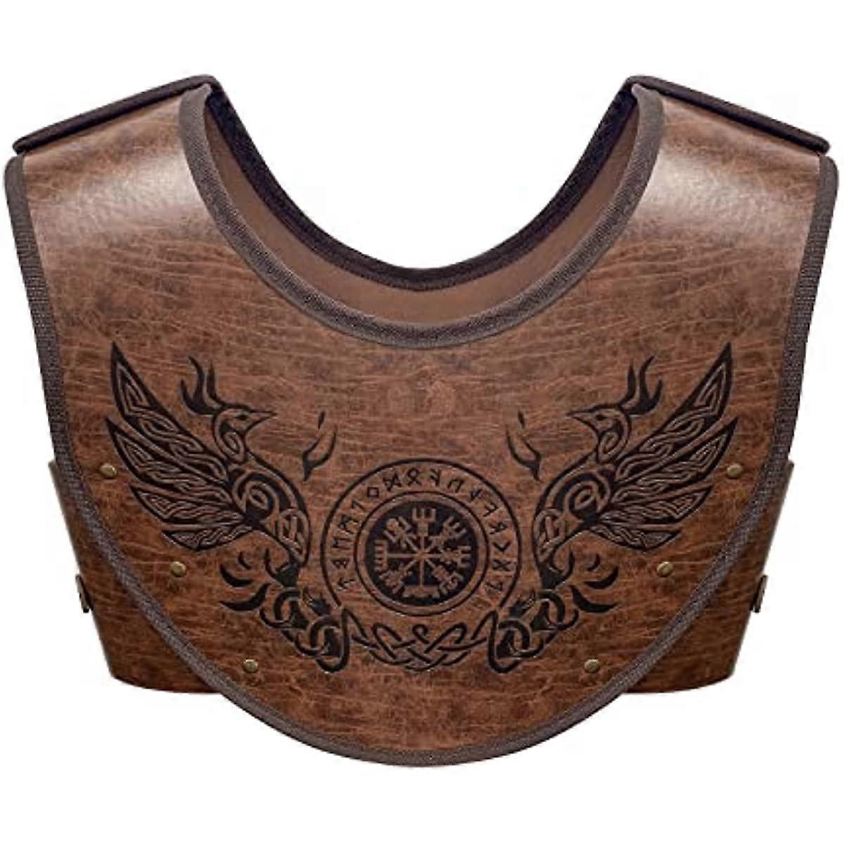 Embossed PU Leather Chest Armor Viking Warrior Chest Armor Medieval ...
