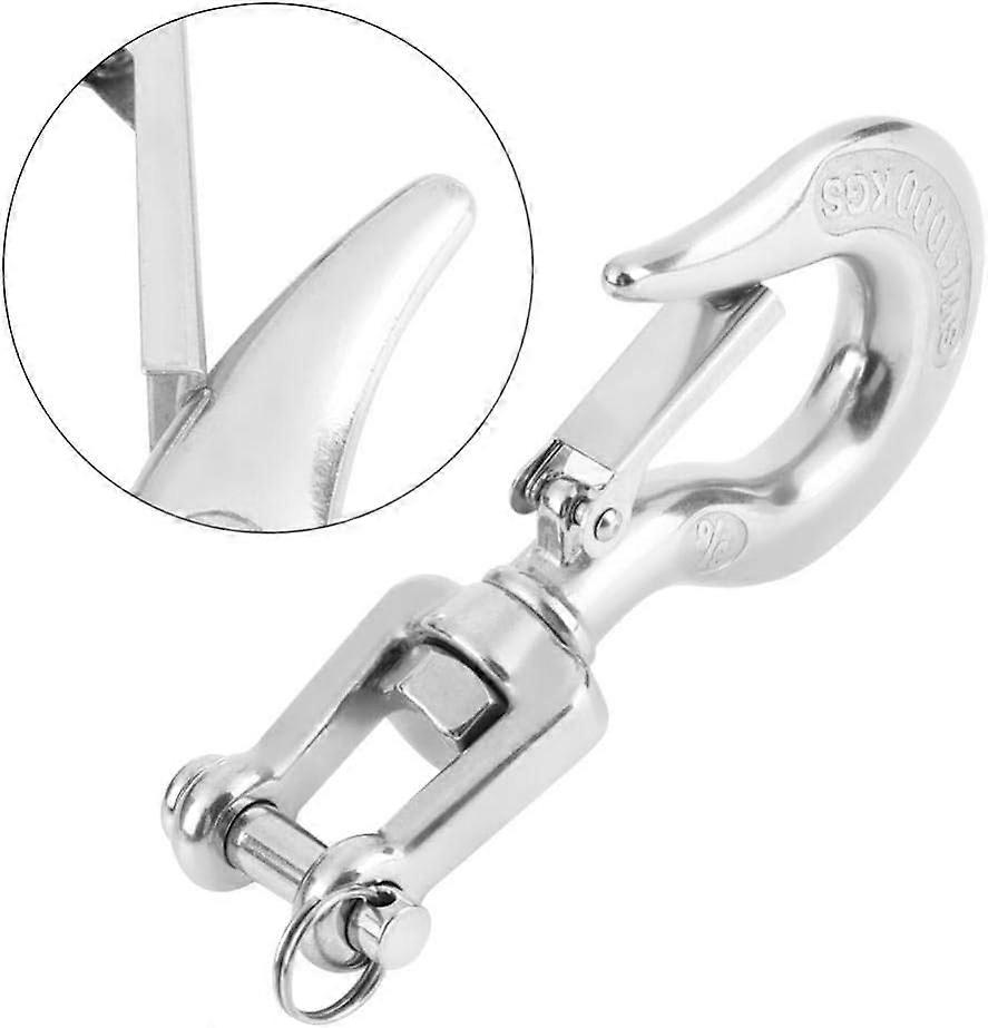 Safety Hook 304 Stainless Steel Eye Lift Hook with Latch Rigging ...